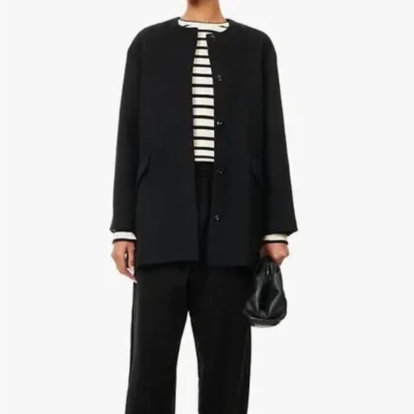 Theory | Jackets & Coats | Nwt Theory Cape Black Wool Coat | Poshmark